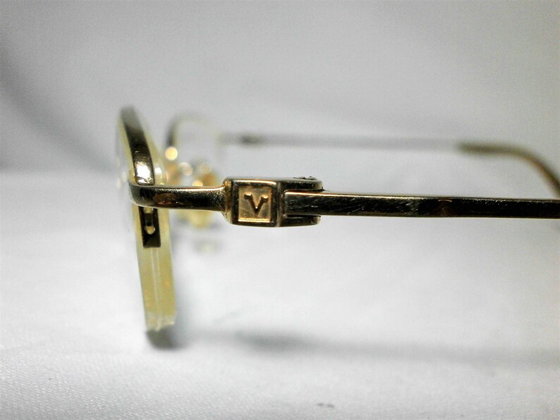 Valentino Rudy Italy Gold Plated Titanium Half Rim Oval - Etsy