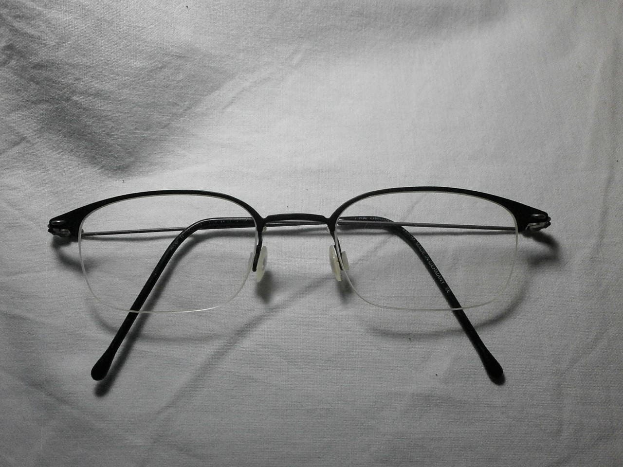 Chai Germany Half Rim Titanium Wire Eyeglasses Frames - Etsy