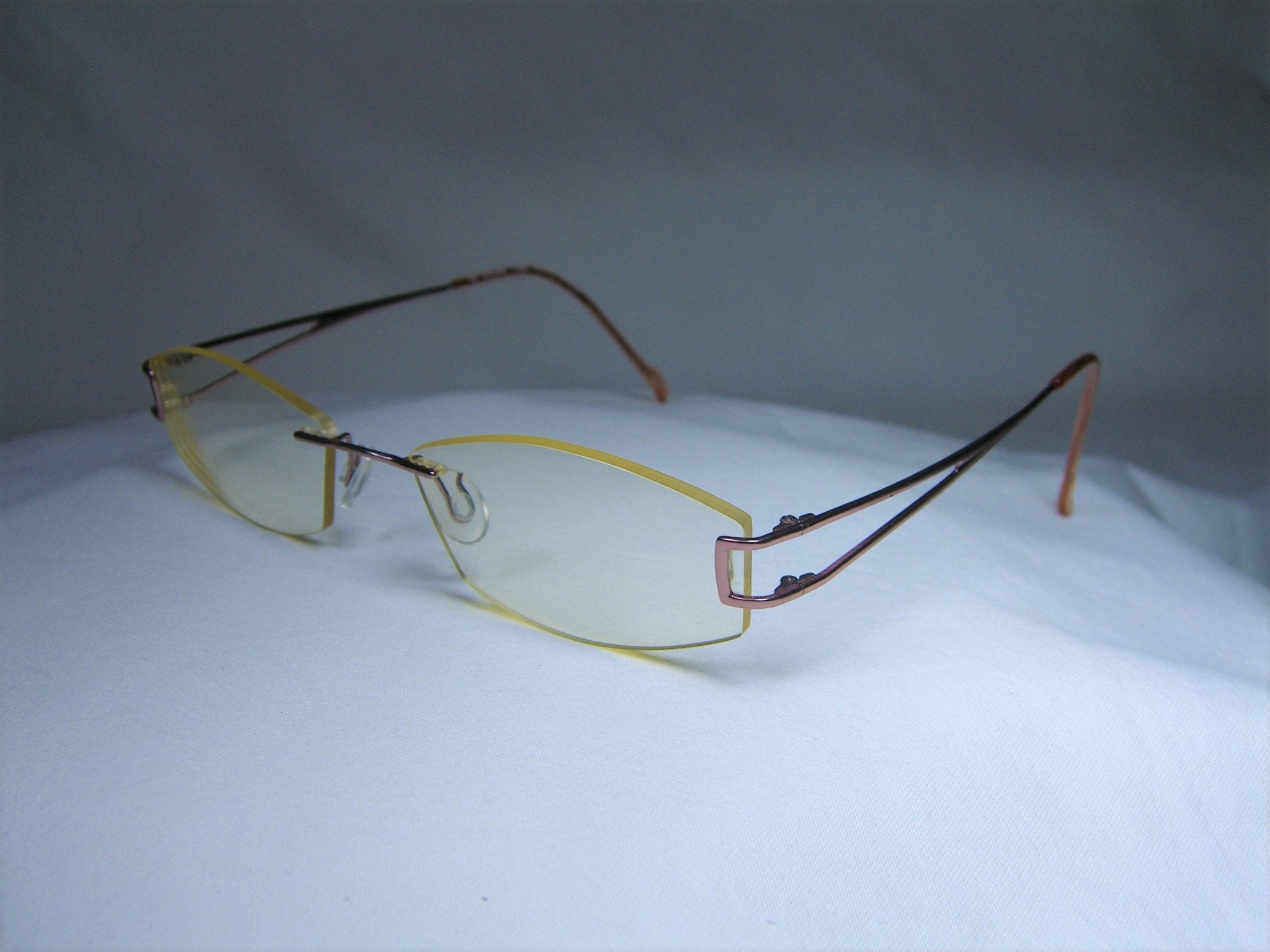 Stepper's Titanium Eyeglasses Rimless Oval Square | Etsy