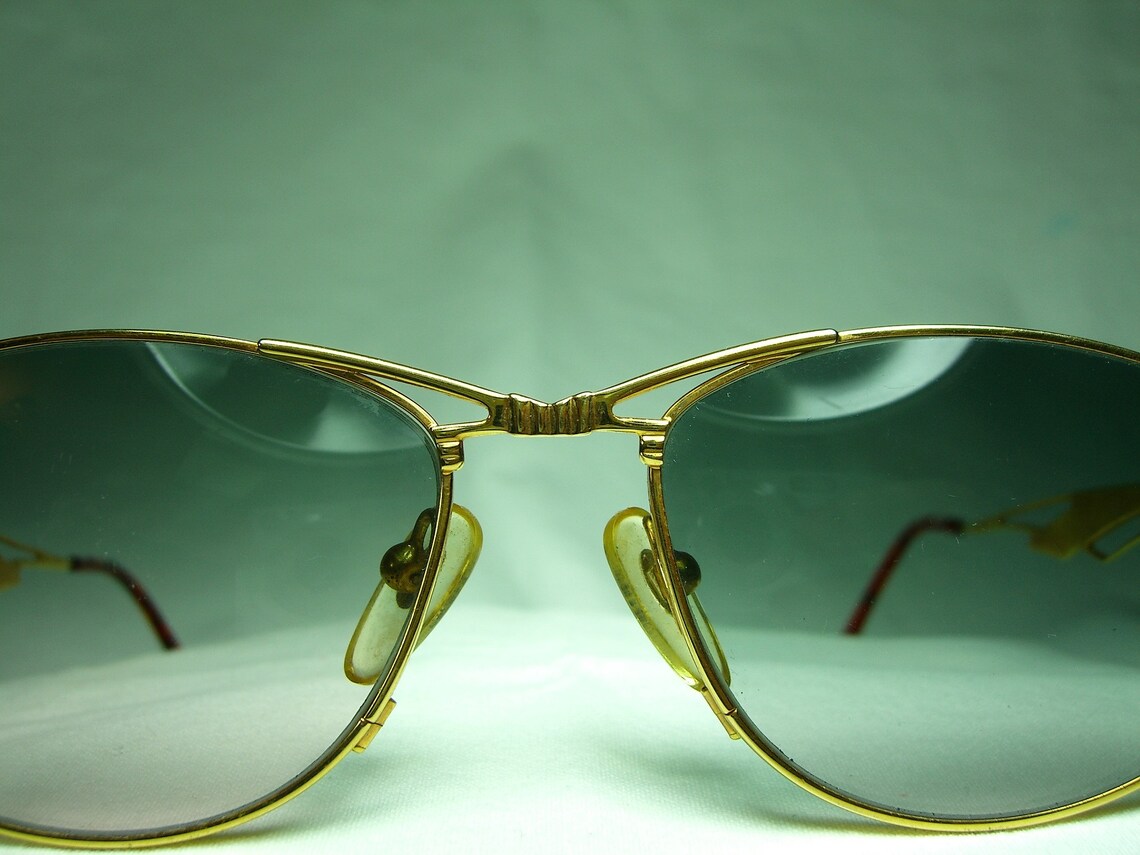 Air Force sunglasses oval gold plated women's frames | Etsy
