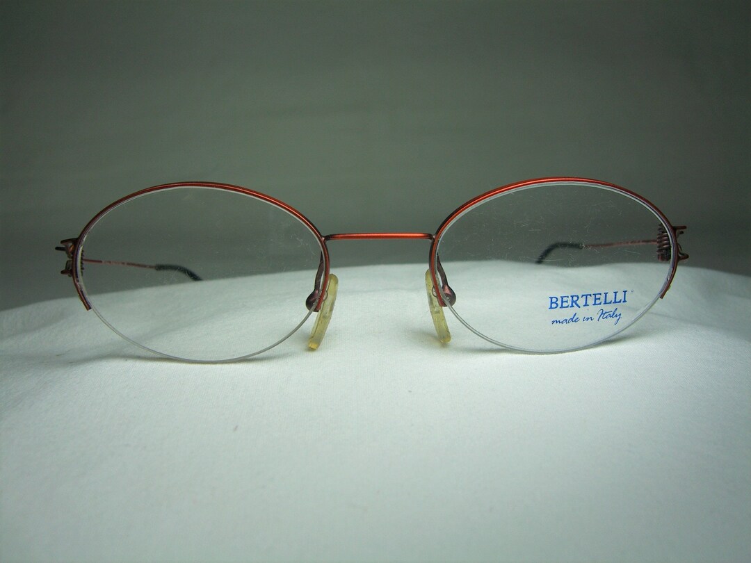Bertelli, Eyeglasses, Titanium, Half Rim, Frames, Round, Oval, Men's ...