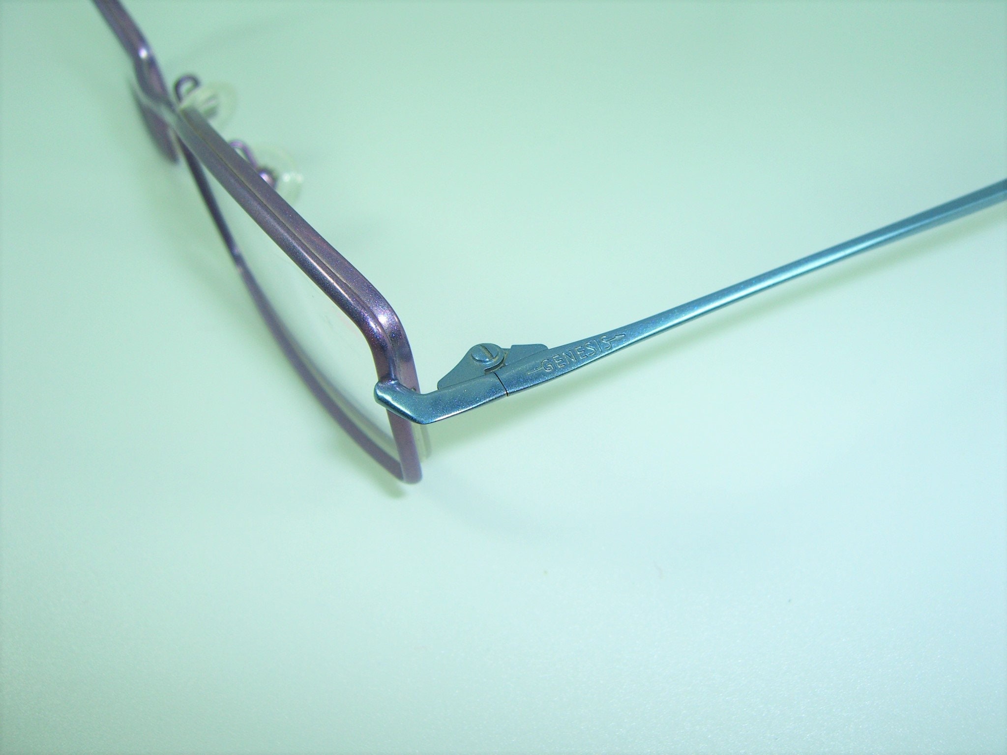 Genesis Eyeglasses Frames Titanium Square Oval NOS | Etsy