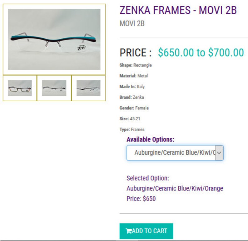 Zenka Eyeglasses Titanium Alloy Half Rim Square Oval | Etsy