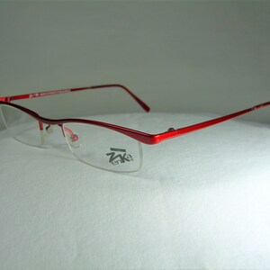 Zenka Eyeglasses Titanium Alloy Half Rim Square Oval | Etsy