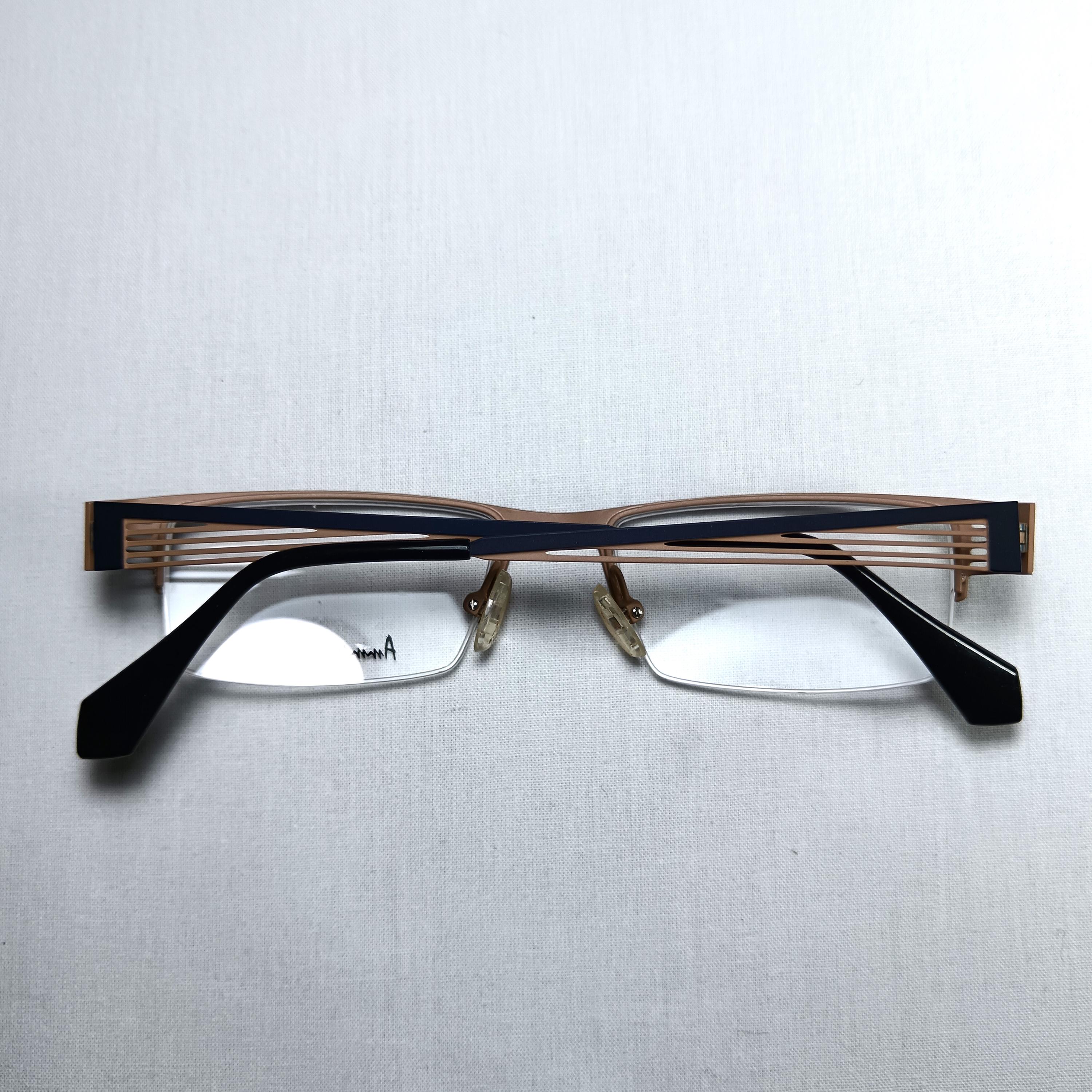 Eyeglasses, Titanium, Half Rim, Square, Frames, New Old Stock, Super ...