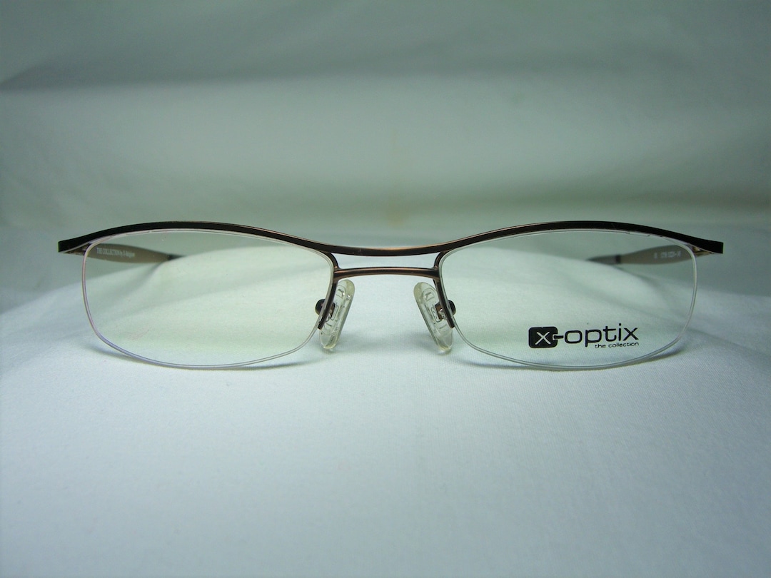 Eyeglasses, X Optix, Titanium Alloy, Half Rim, Square, Oval, Men's ...