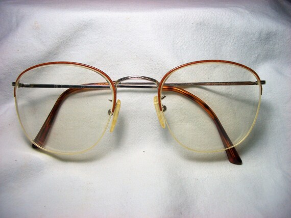 Essilor Paris, 22kt white gold plated, half rim, roun… - Gem
