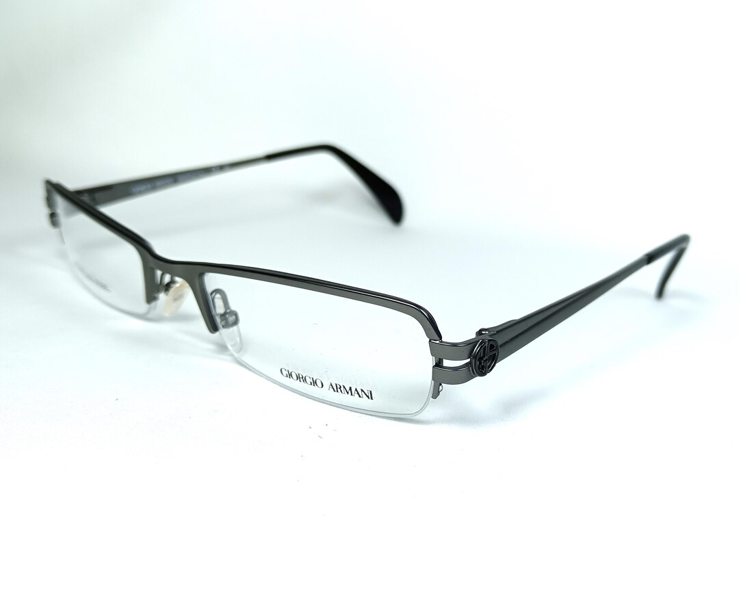 Eyeglasses, Square, Half Rim, Giorgio Armani, Frames, Gun Gray ...