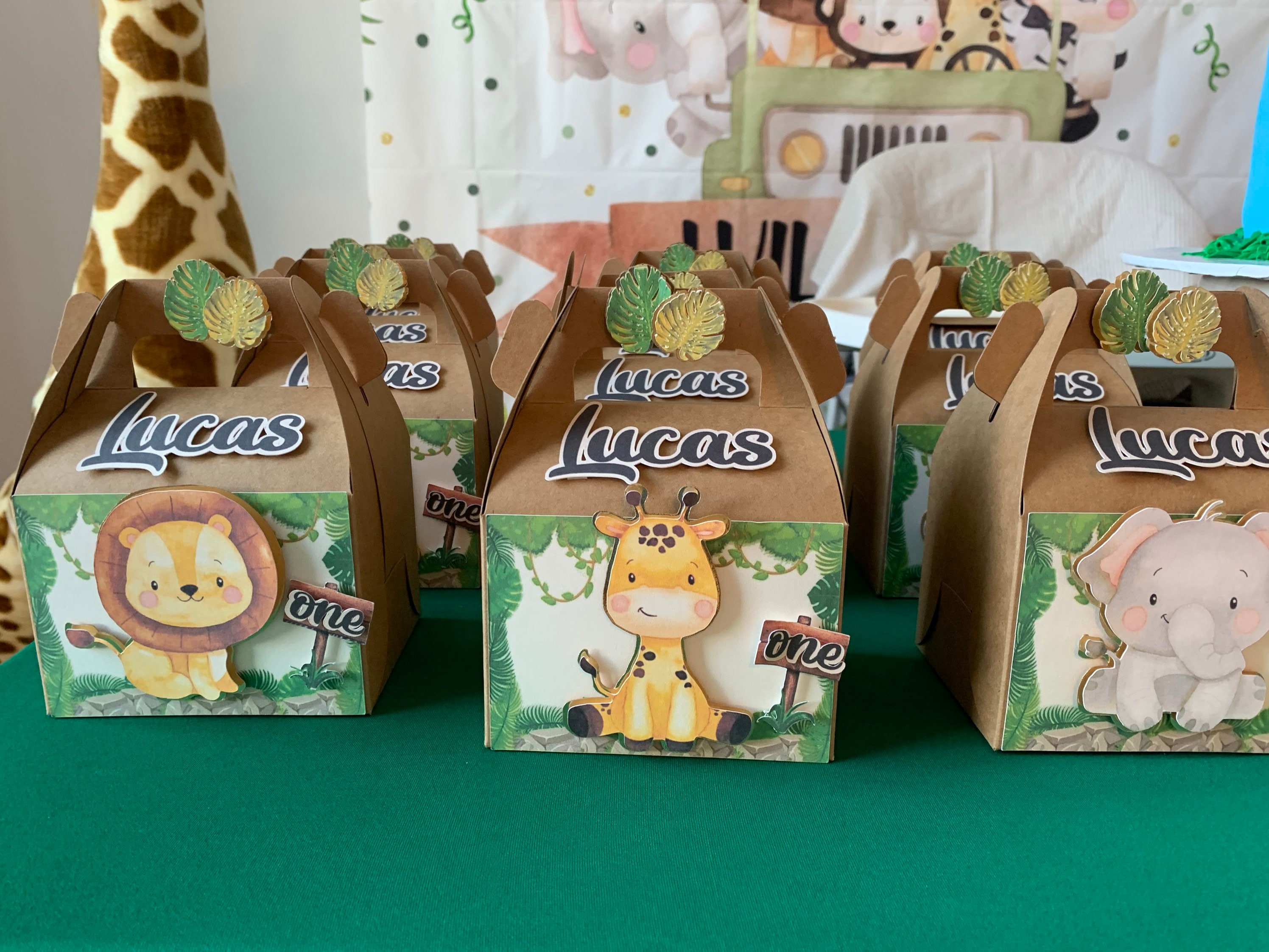 Baby Safari Animals Favor Boxes. Treat Boxes. Personalized. - Etsy
