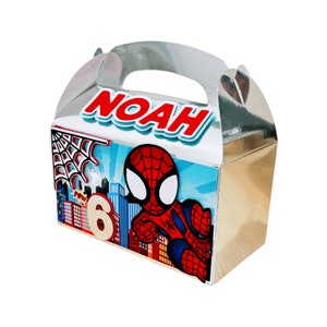 Spiderman Favor Box. Spidey Treat Boxes. Personalized. - Etsy