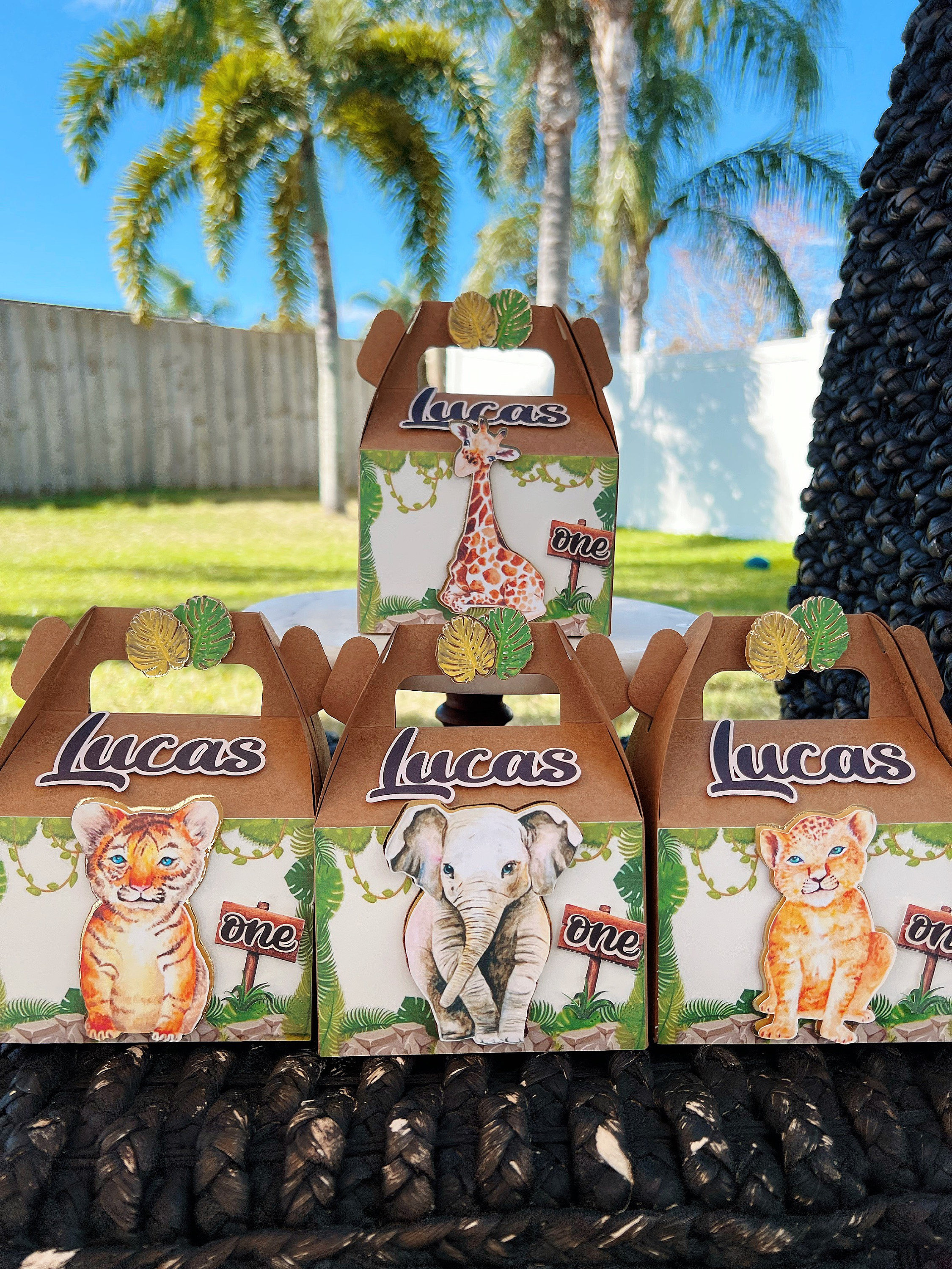 Safari Animals Favor Boxes. Treat Boxes. Personalized. - Etsy