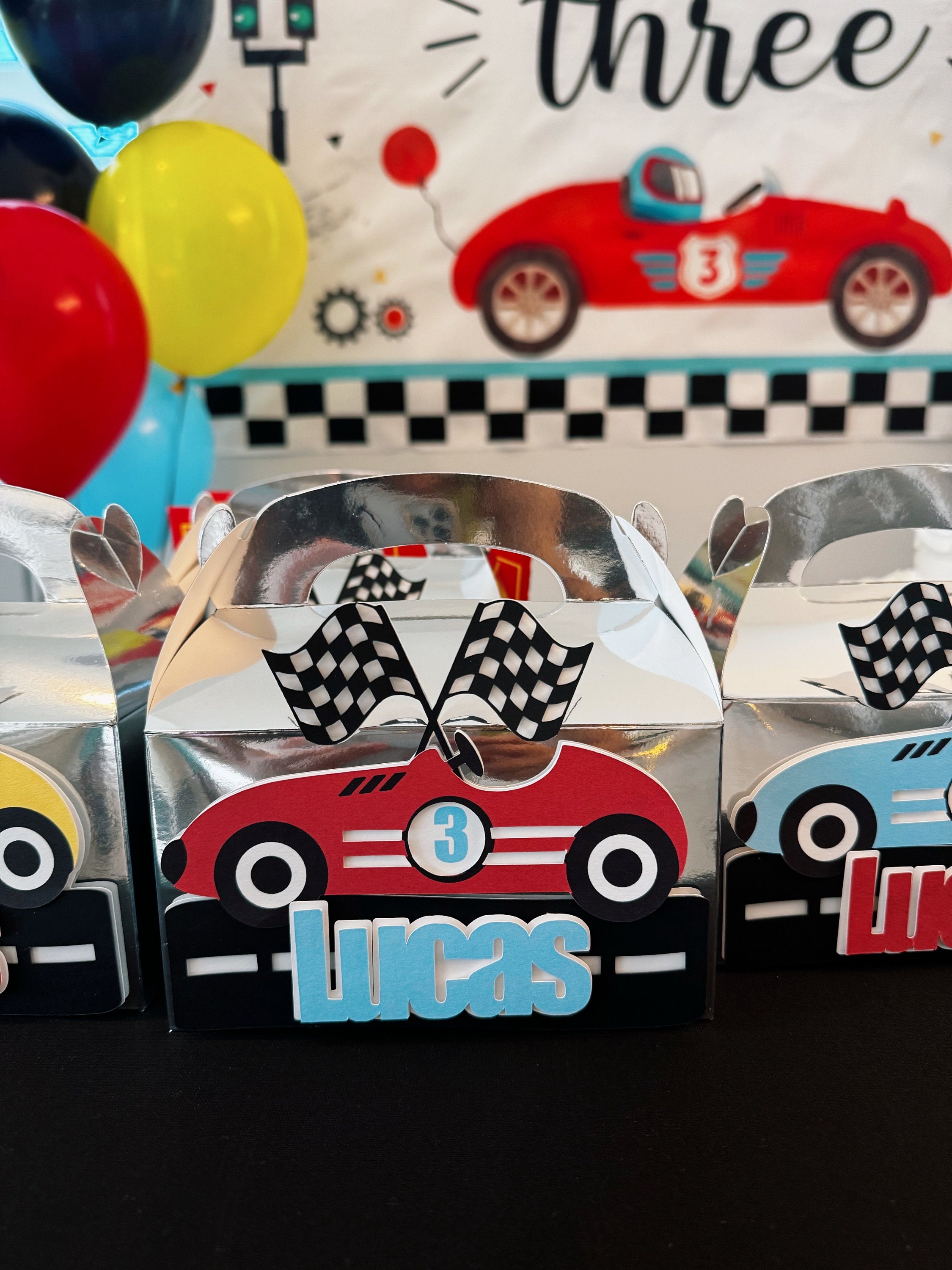 Racer Cars Favor Boxes. Car Favors. - Etsy