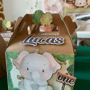 Baby Safari Animals Favor Boxes. Treat Boxes. Personalized. - Etsy
