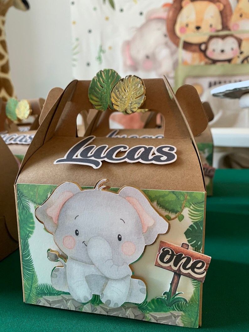 Baby Safari Animals Favor Boxes. Treat Boxes. Personalized. - Etsy