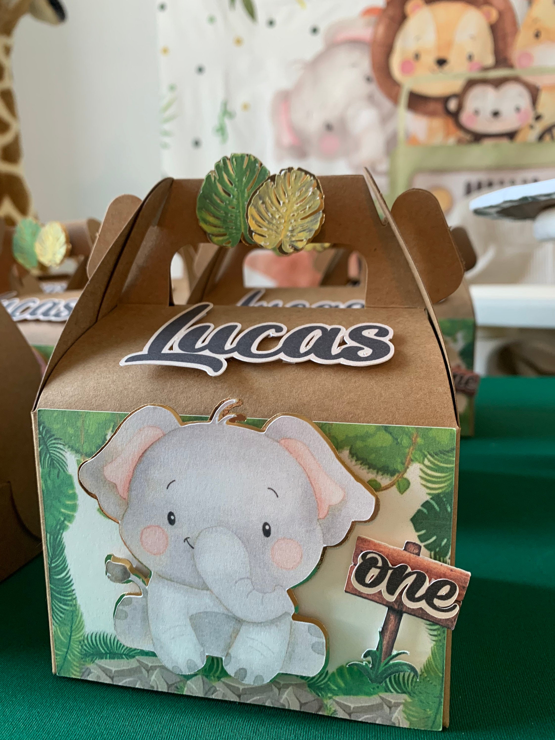 Baby Safari Animals Favor Boxes. Treat Boxes. Personalized. - Etsy