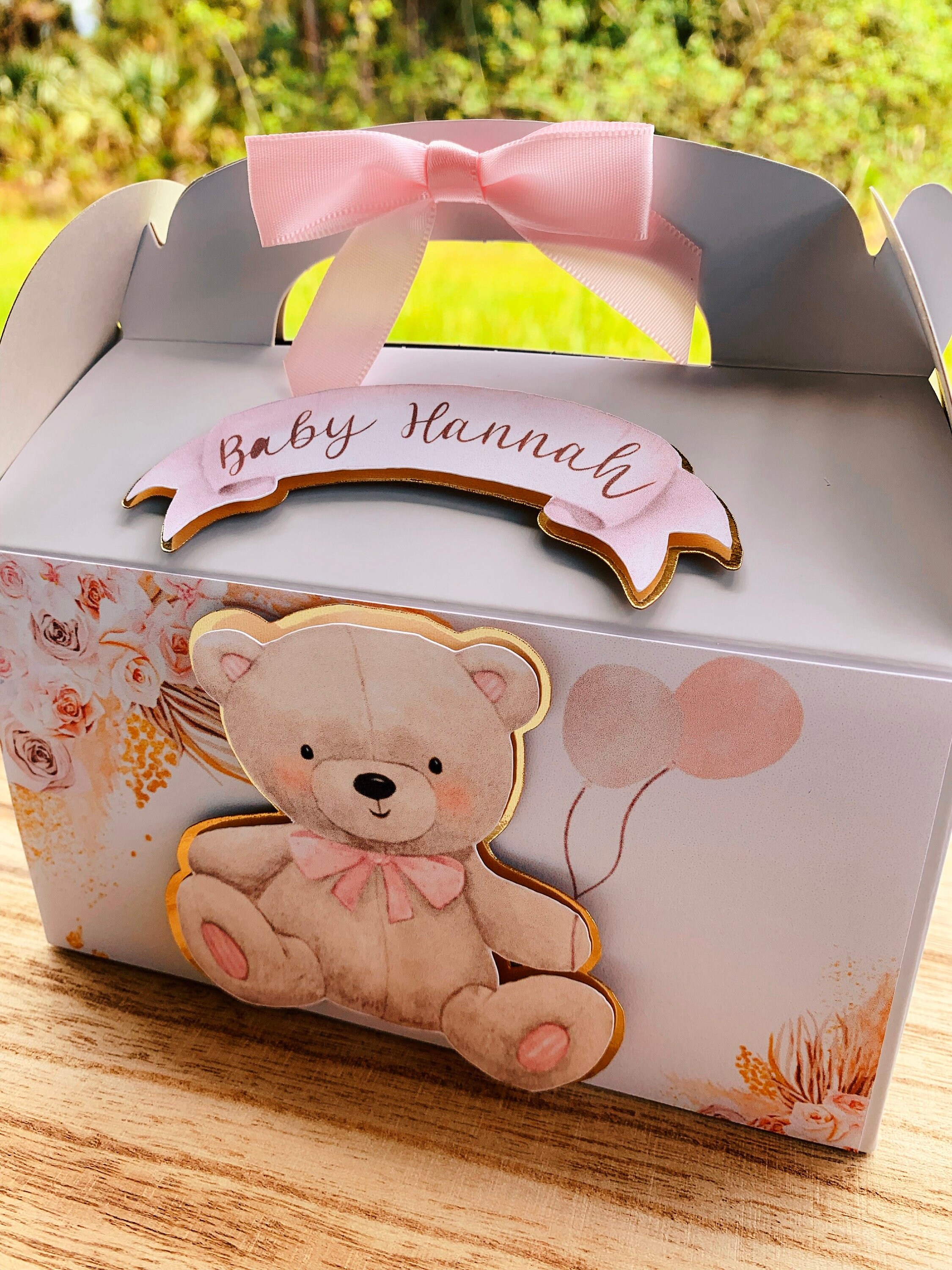 Boho Bear Baby Shower Favor Boxes. Custom Made. - Etsy