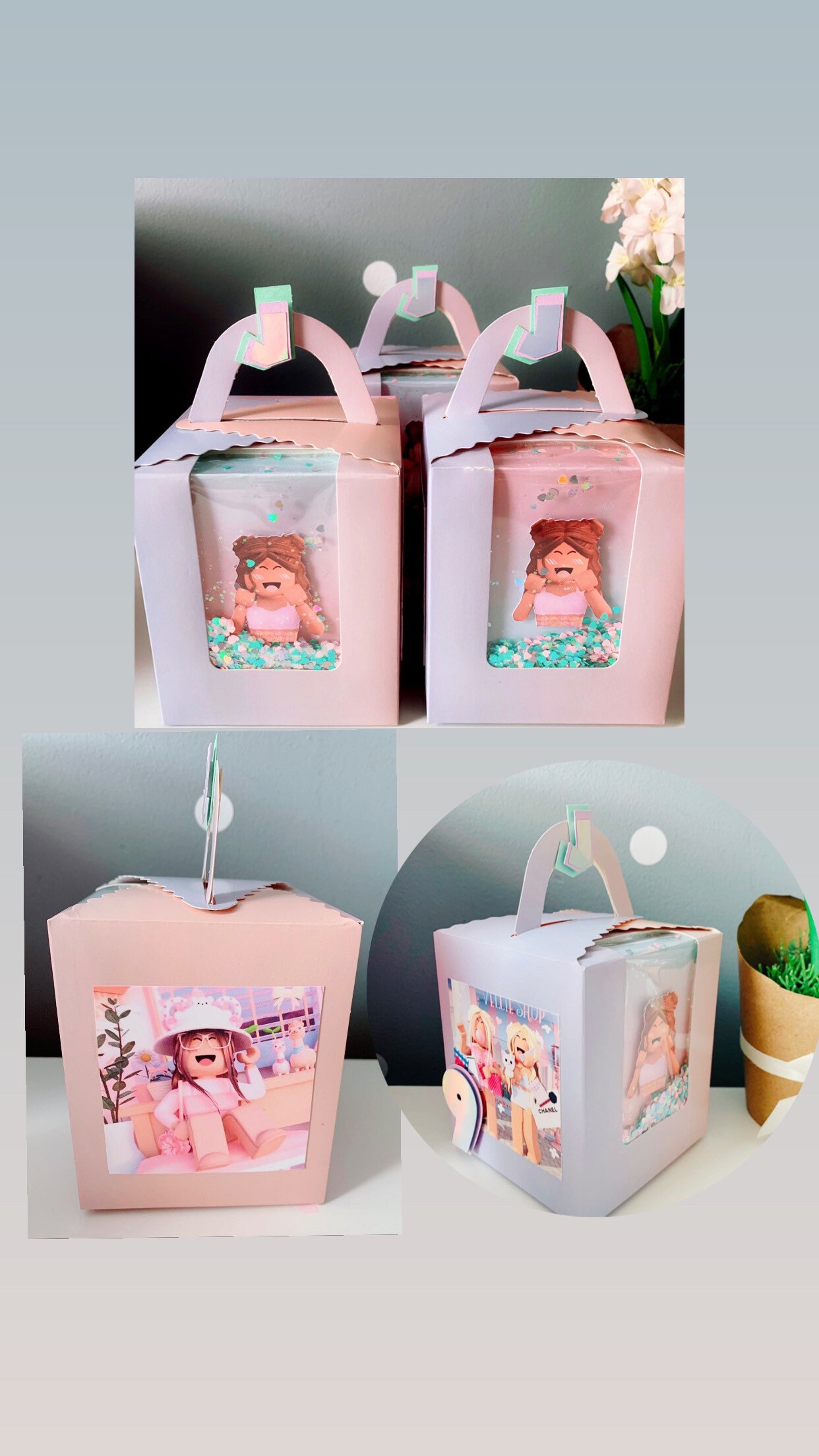 Roblox Girl Custom Made Birthday Shaker Favor Boxes. - Etsy