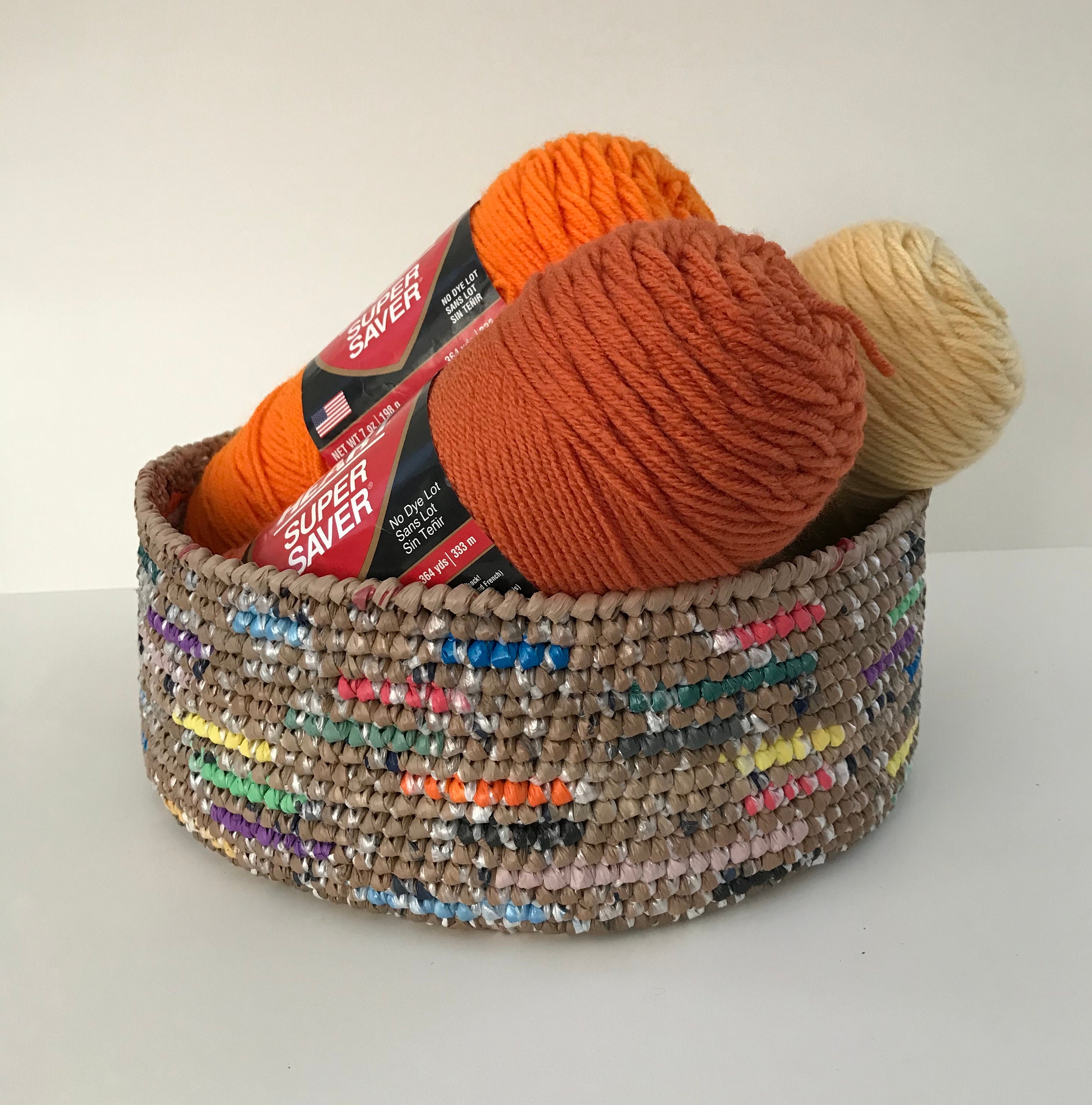 Extra Large Baskets Made of Recycled Plastic Bags | Etsy