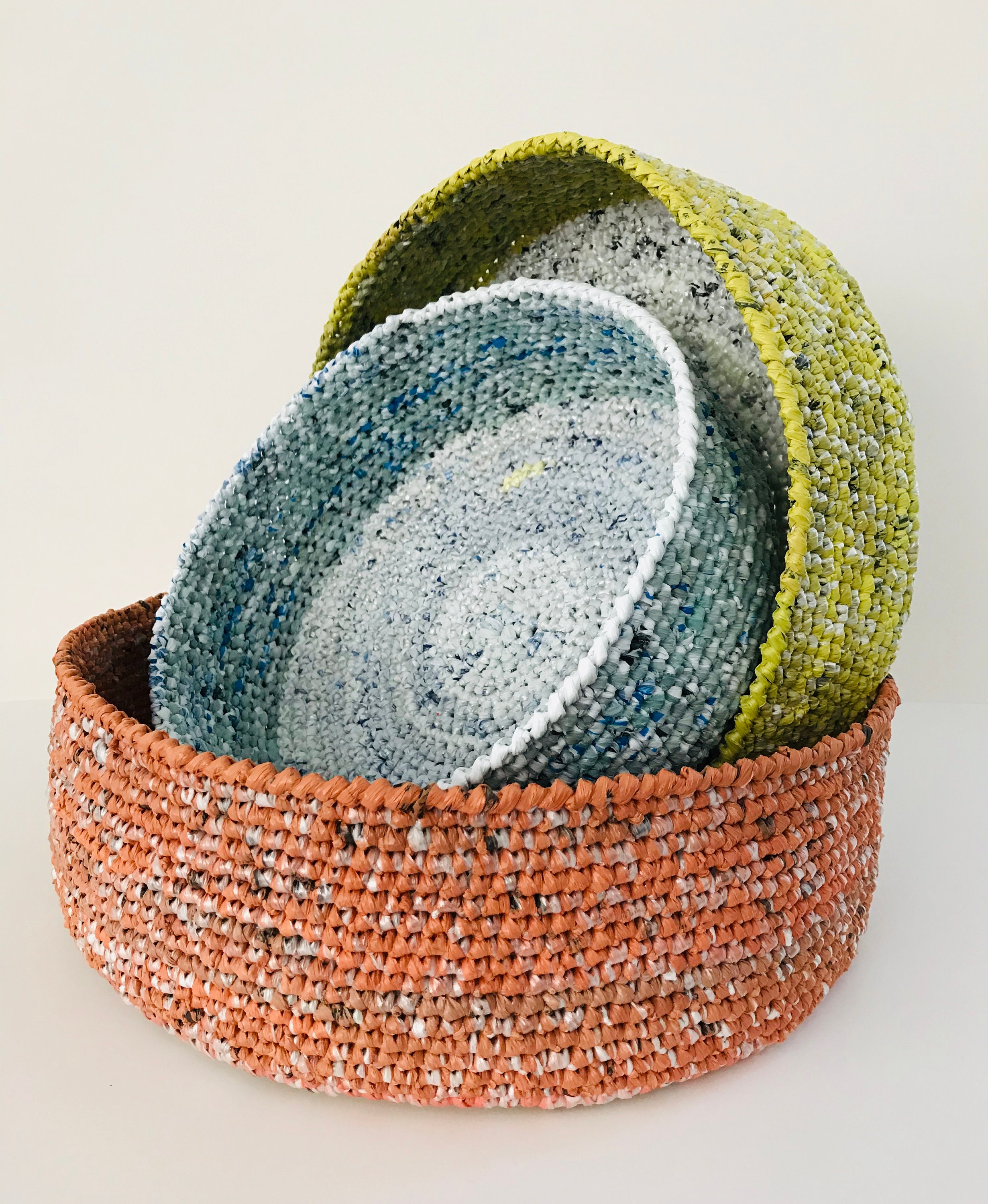 Extra Large Baskets Made of Recycled Plastic Bags - Etsy