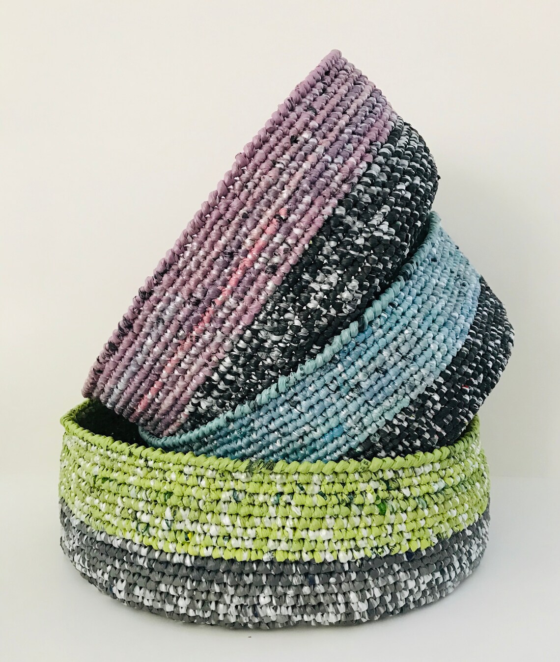 Extra Large Baskets Made of Recycled Plastic Bags | Etsy