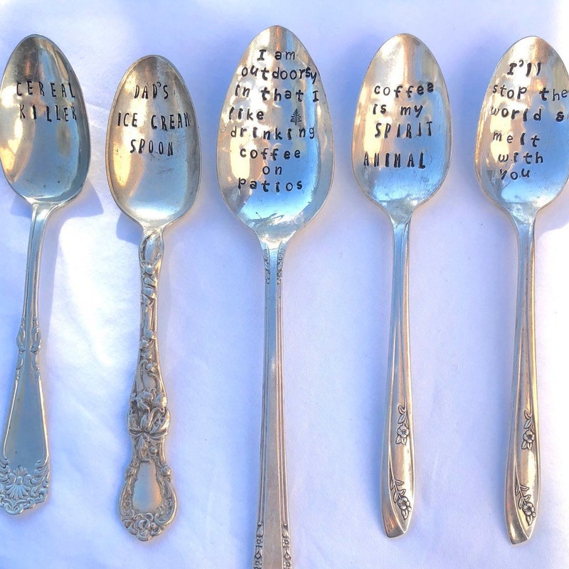 Stamped Spoons - Etsy