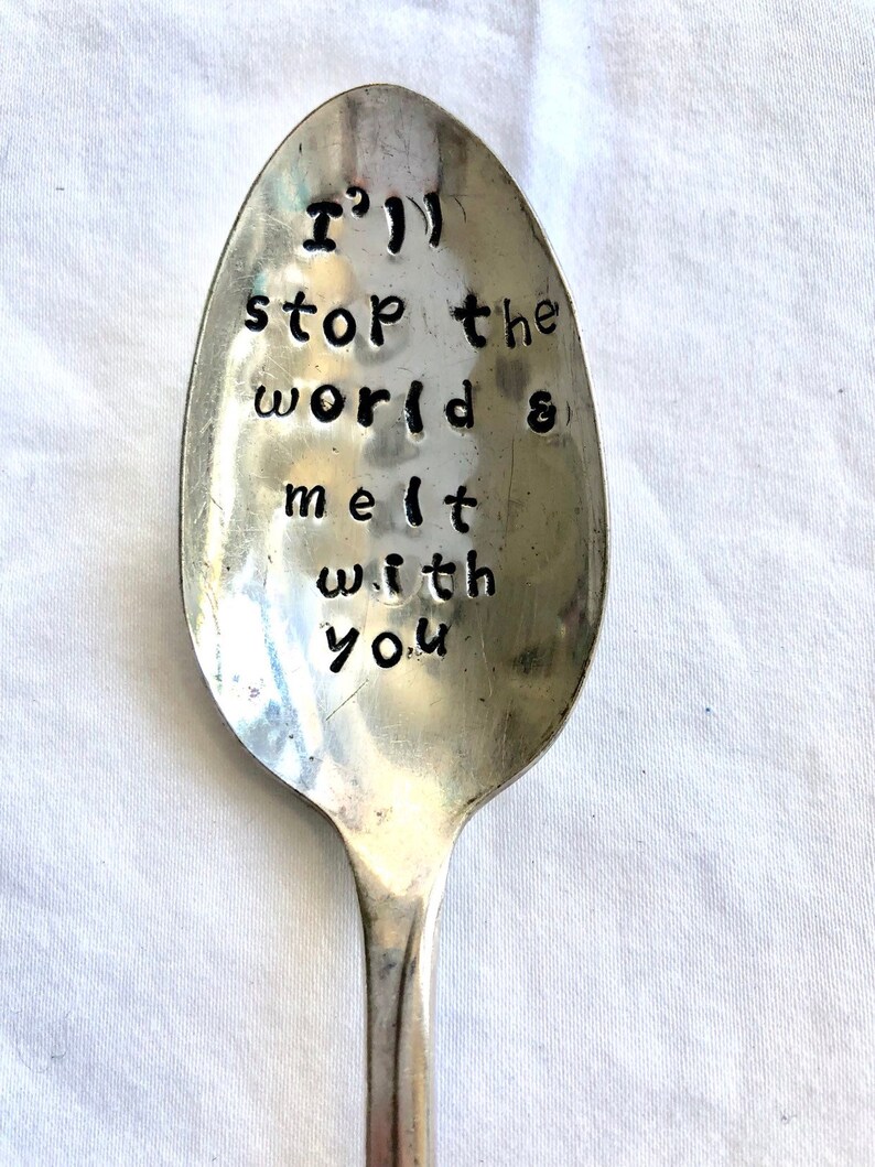 Stamped Spoons With Funny And Cute Sayings Or Custom Spoon Etsy