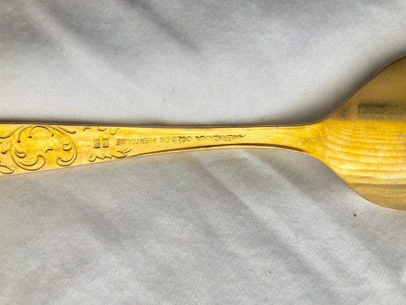 Custom Gold spoon real gold plated good morning | Etsy