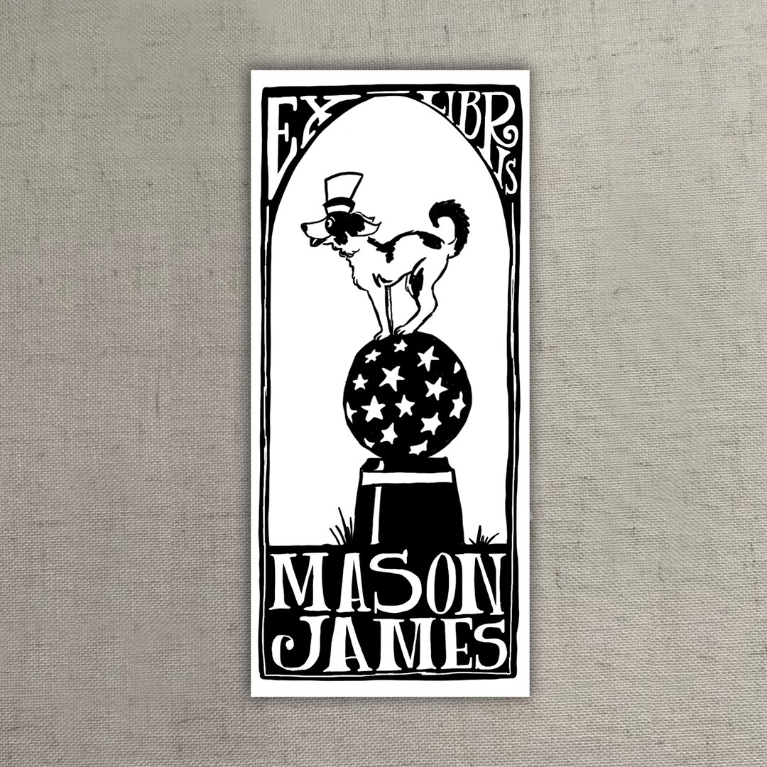 Circus Ex Libris Sticker, Library Stickers, Bookplate Stickers, From ...