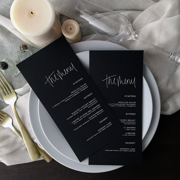 Hand Lettered Menu - Etsy