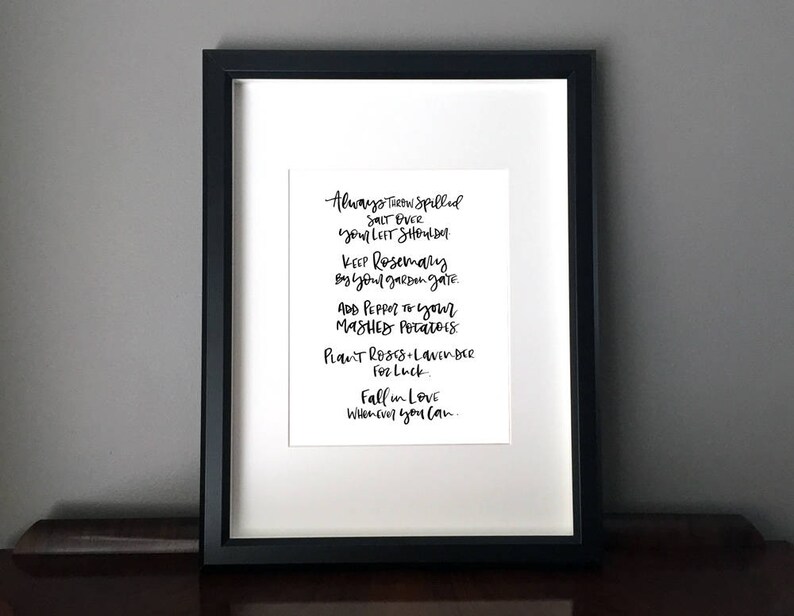 Practical Magic Quote Print: Hand Lettered Wall Art (PDF & JPEG) - Etsy