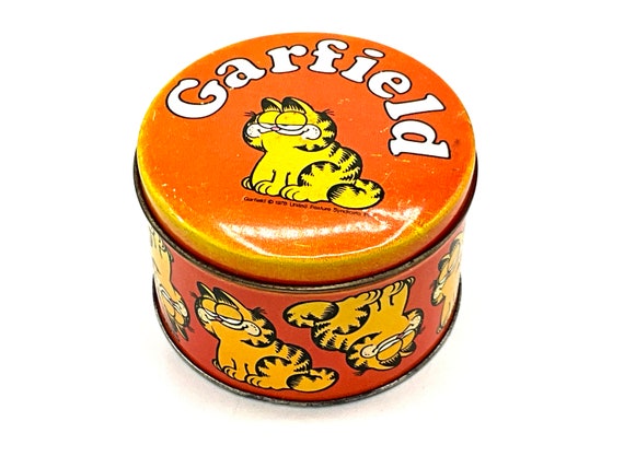 Gorgeous collectible and vintage Garfield round tin b… - Gem