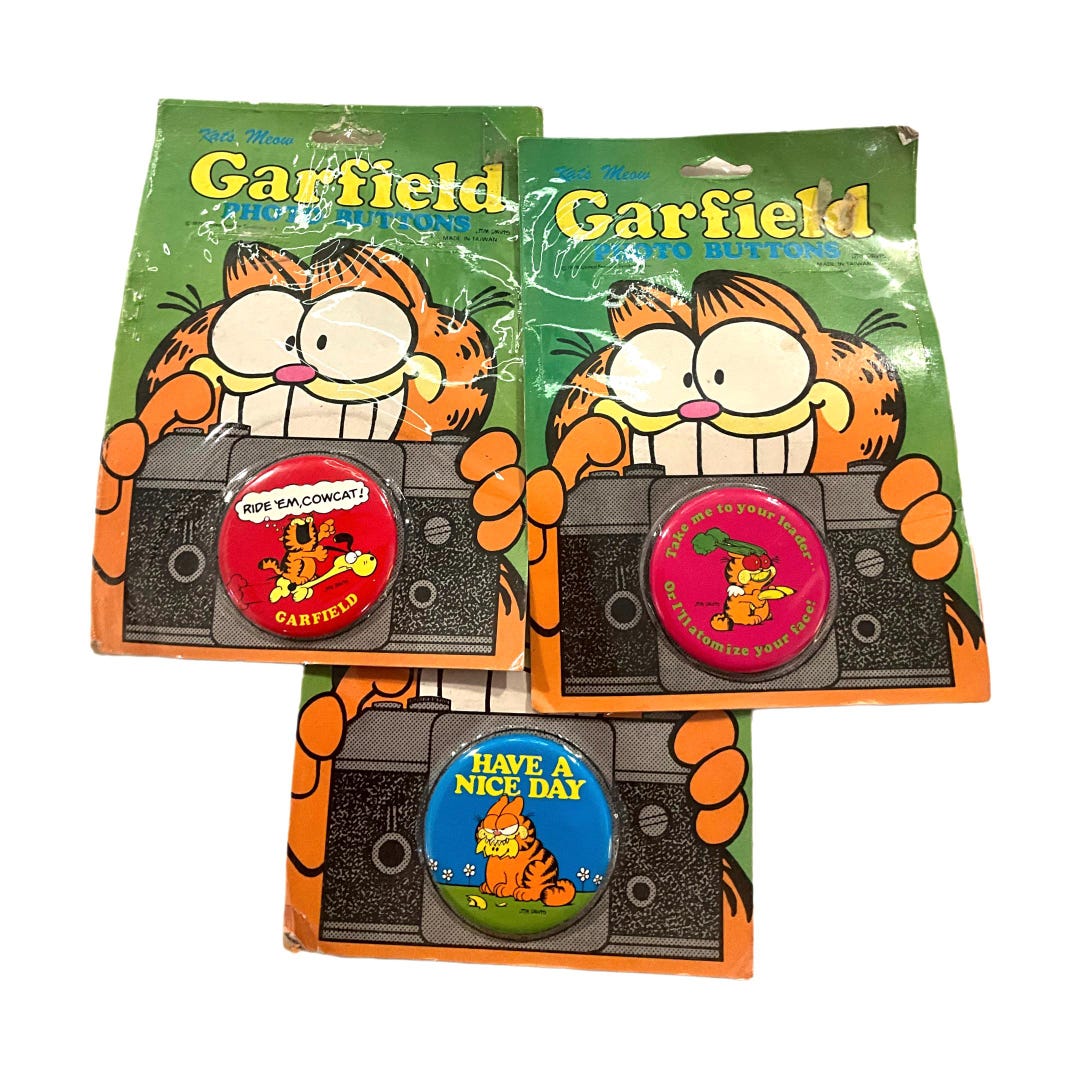 Gorgeous Collectible and Vintage Garfield Pin/ Brooch/buttons. - Etsy