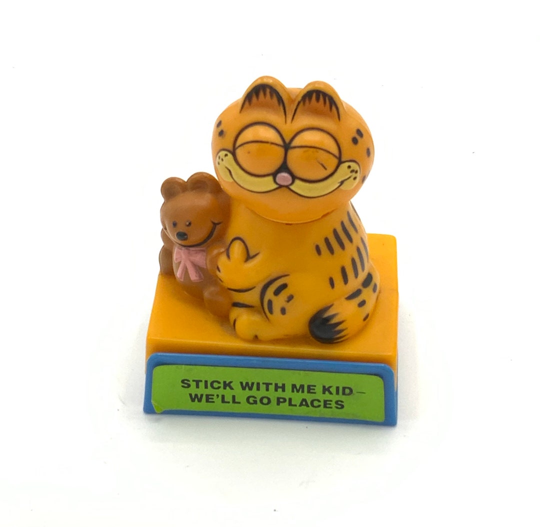 Vintage Garfield Push and Garfield Move the Head, Figurine Poocky, Cat ...