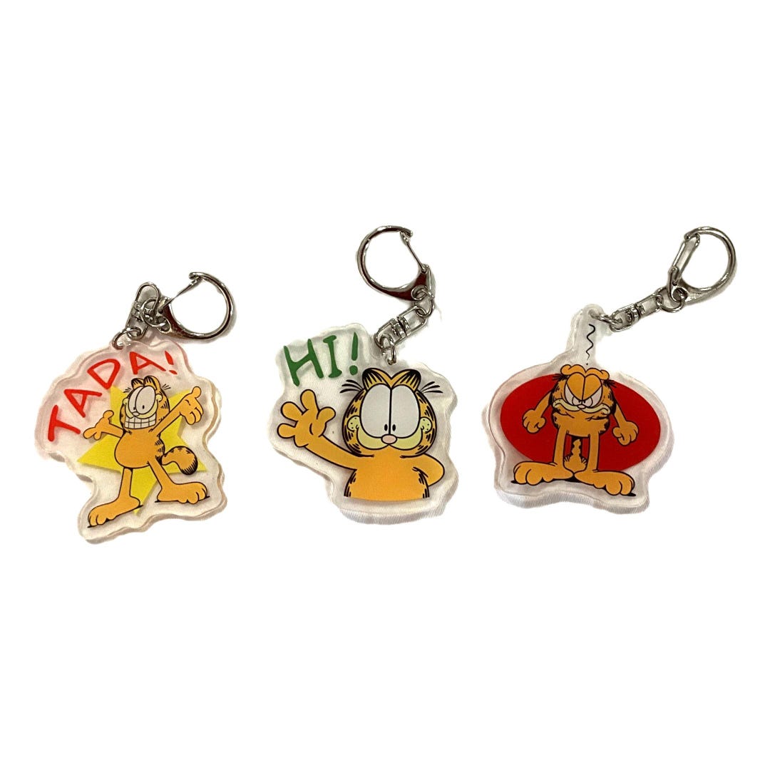 Gorgeous Collectible Garfield, Keychain Cat. Sold Separately. - Etsy
