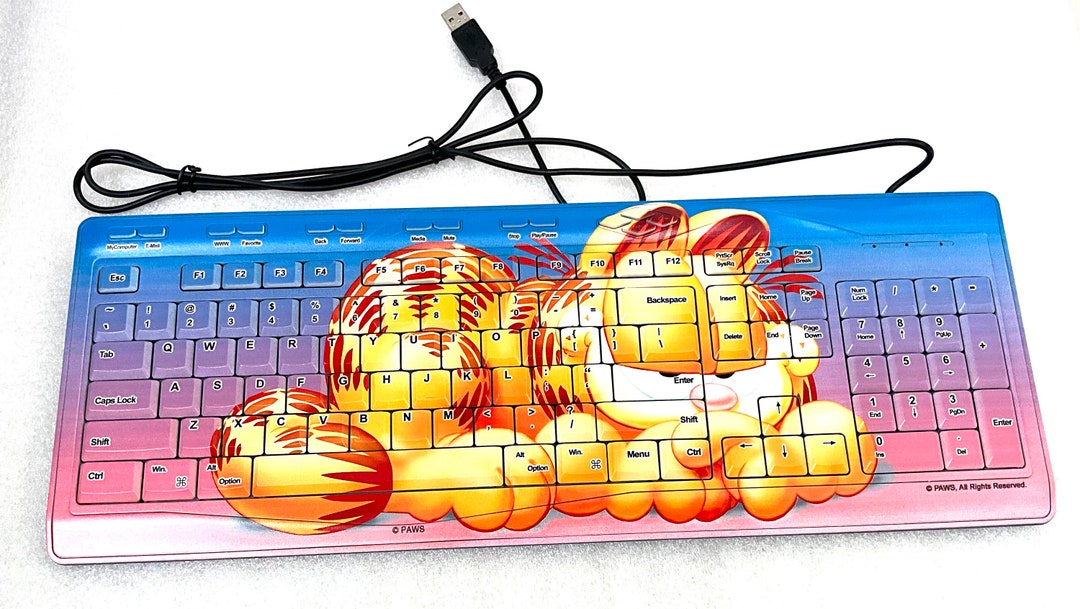 Gorgeous Collectible and Vintage Garfield Keyboard, Computer, Cat, Paw ...