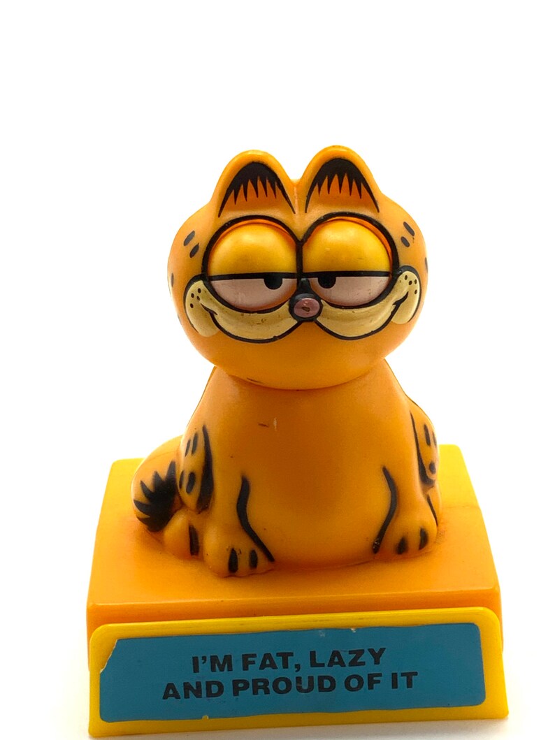 Vintage Garfield push the head and Garfield close the eyes | Etsy