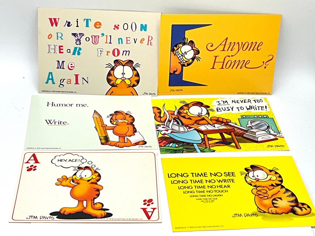 Gorgeous Collectible and Vintage Garfield Post Cards, - Etsy