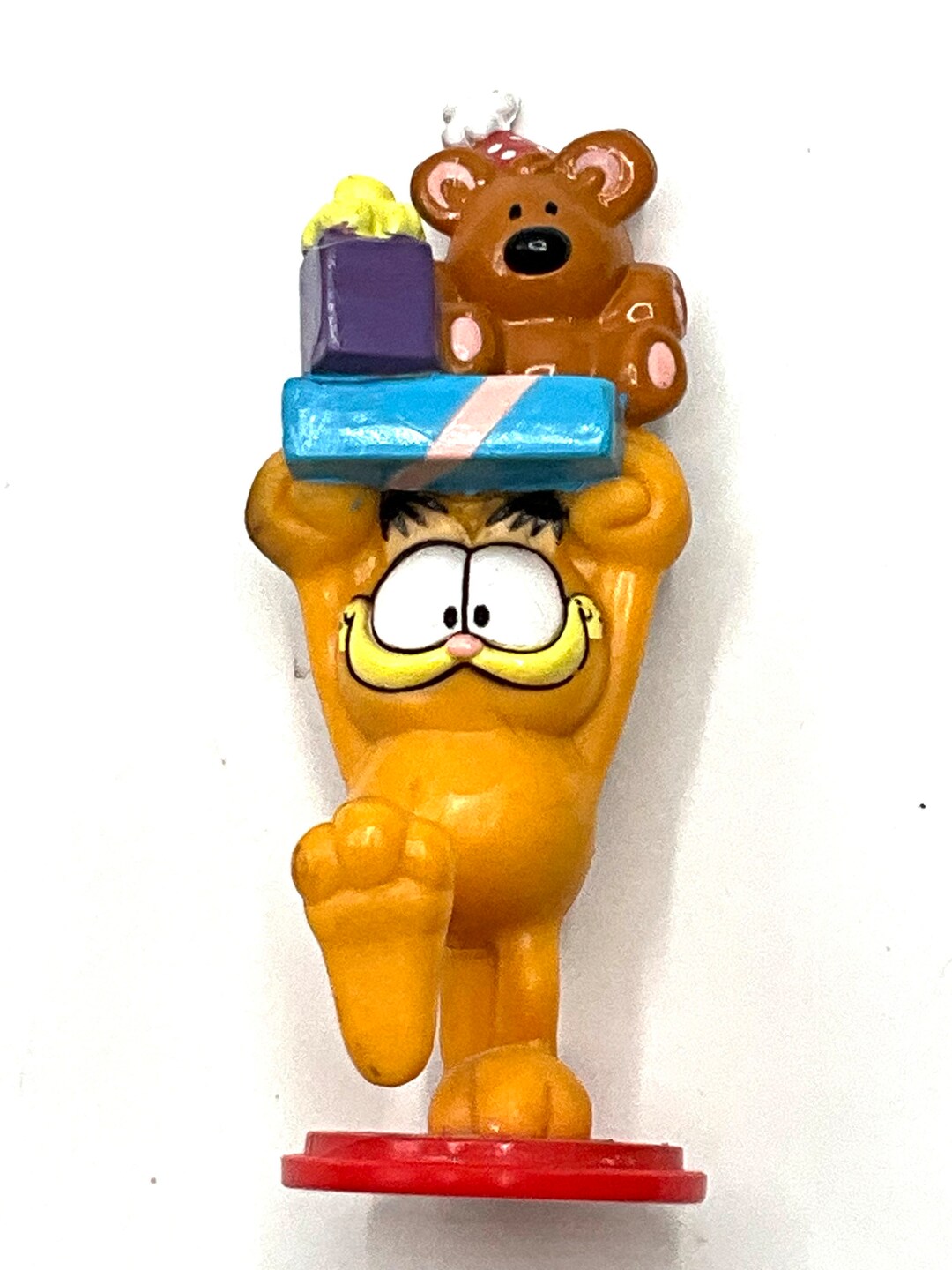 Gorgeous Collectible and Vintage Garfield Holding Pooky a Bear, Pvc ...