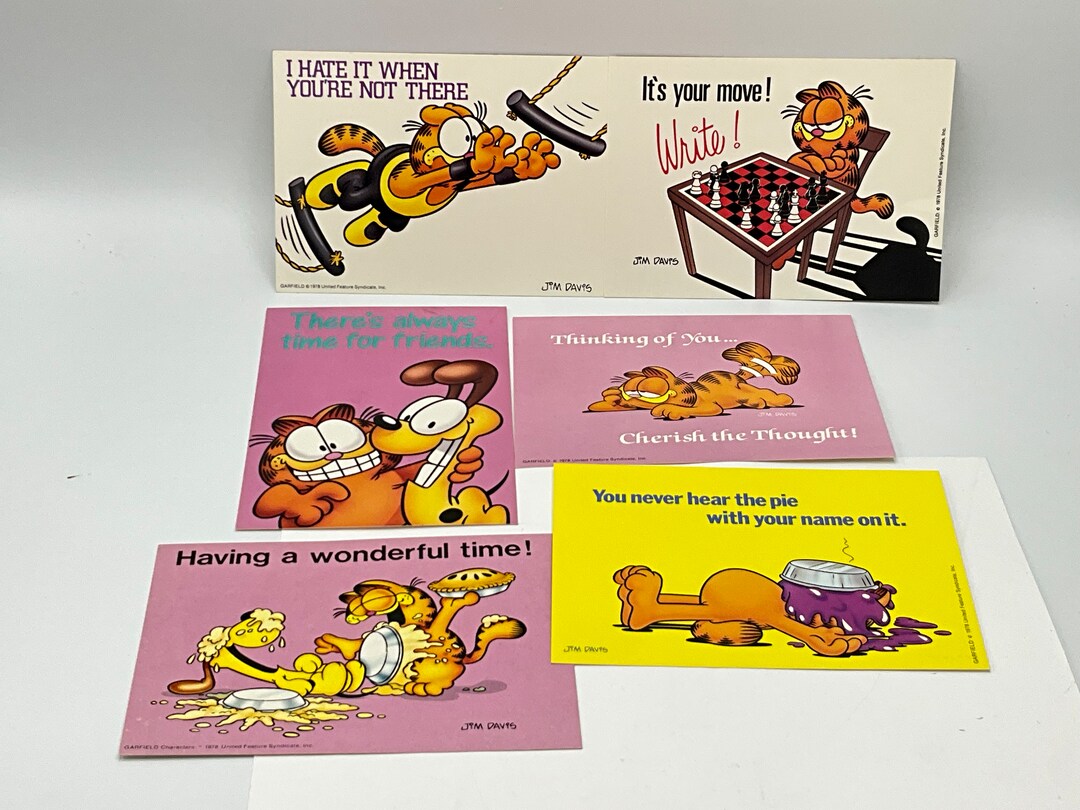 Gorgeous Collectible and Vintage Garfield Post Cards, - Etsy