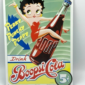 Gorgeous Collectible and Vintage Tin Sign Betty Boop, Metal. - Etsy