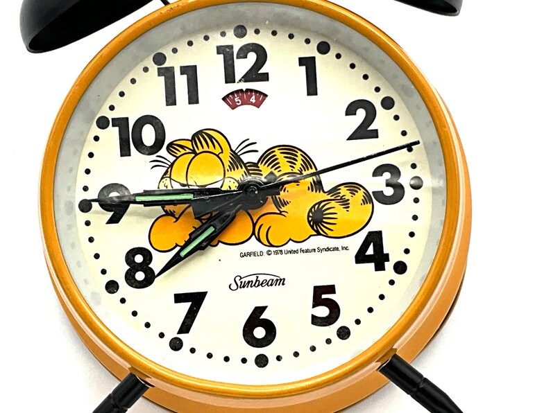 Gorgeous Collectible and Vintage Garfield Sunbeam Double Bell, Clock ...