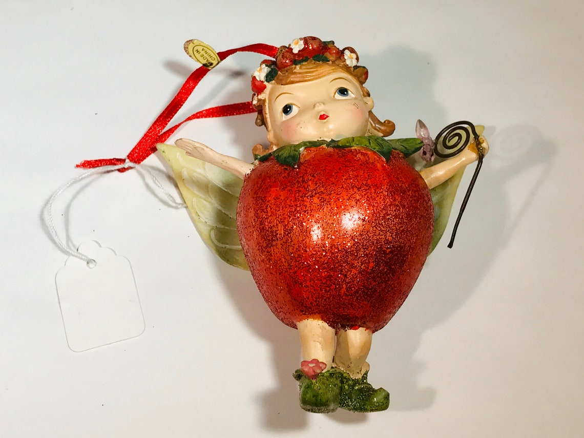Vintage Fairy Girl as Apple Ornament - Etsy