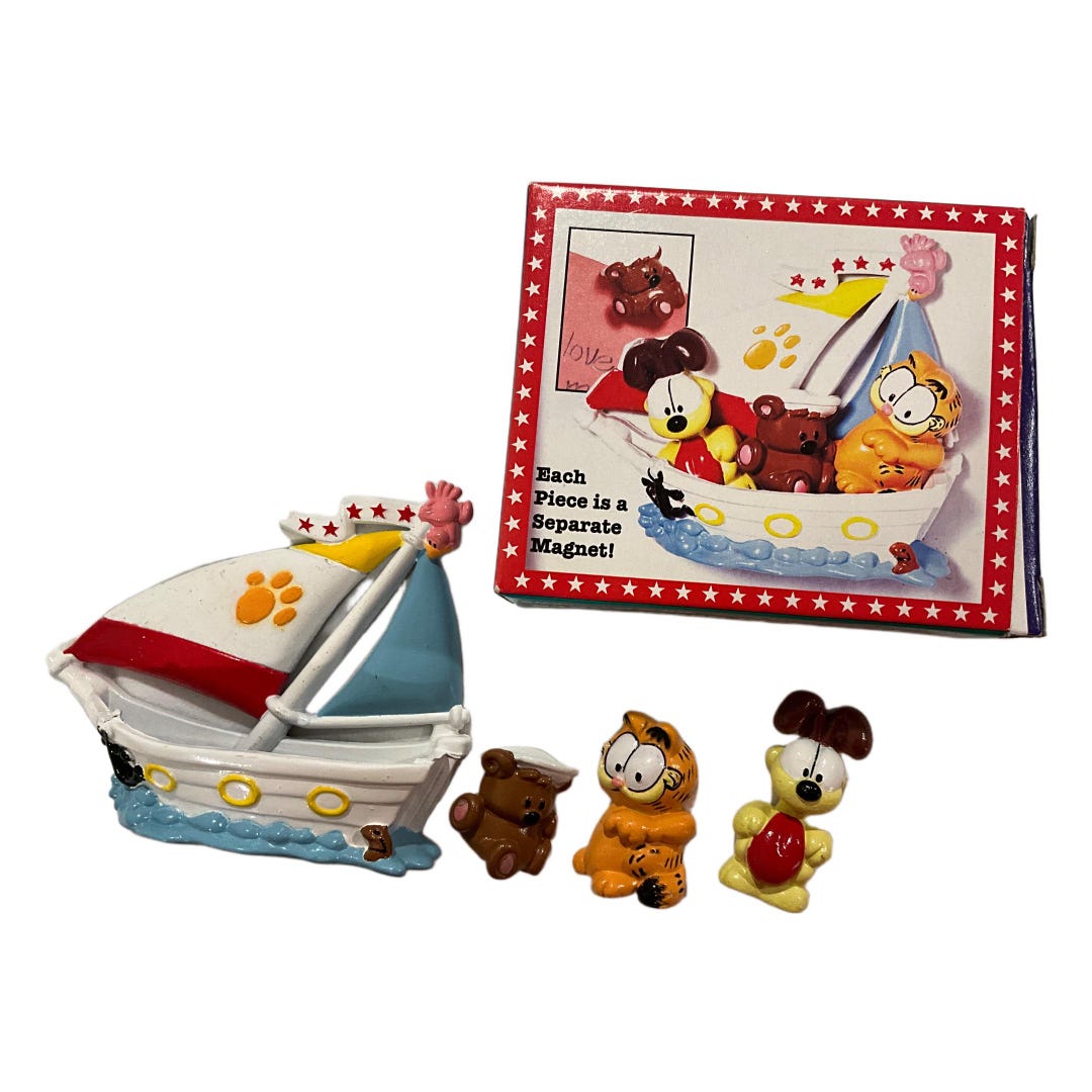 Gorgeous Collectible and Vintage Garfield and Odie Magnets, Boat. - Etsy