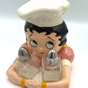 Gorgeous Collectible and Vintage Betty Boop as Chef, Ceramic. Salt and ...