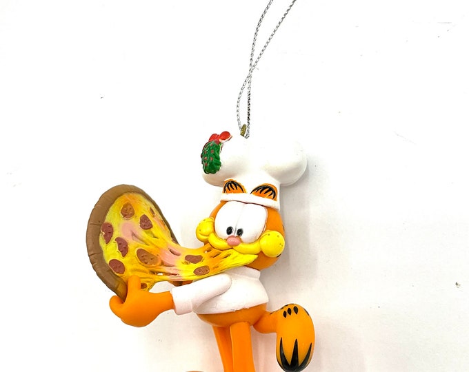 Garfield Scratch and Sniff Pizza Vintage Sticker Jim Davis Cartoon ...