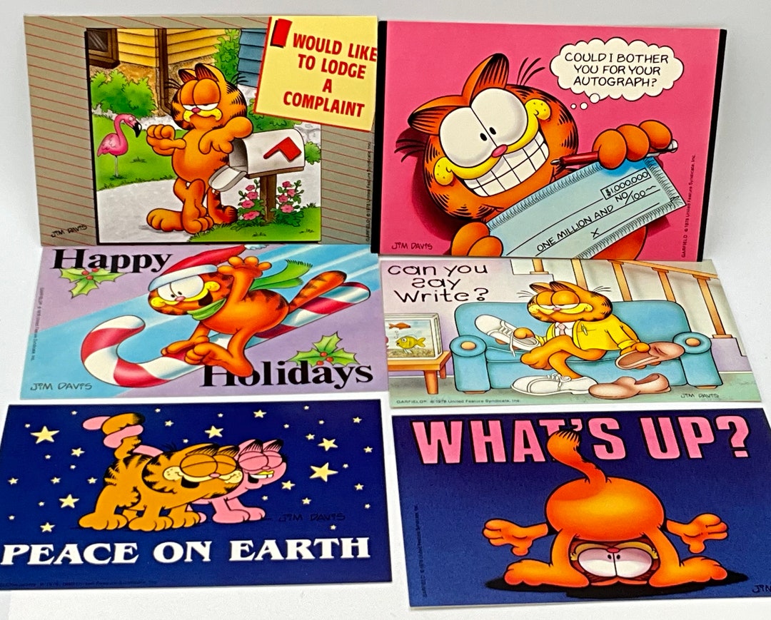 Gorgeous Collectible and Vintage Garfield Post Cards, - Etsy