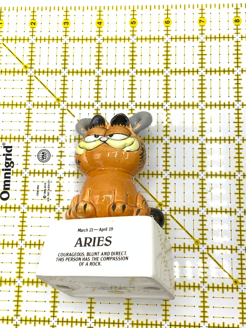 Gorgeous Collectible and Vintage Porcelain Garfield by Enesco, Aries ...