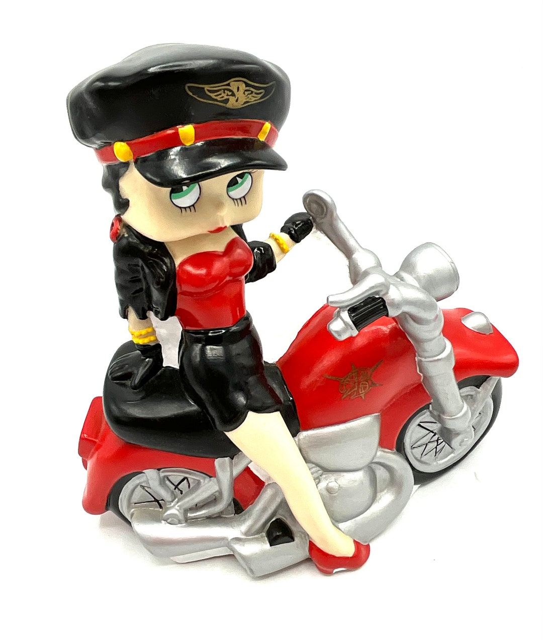 Gorgeous Collectible and Vintage Betty Boop Motorcycle Piggy Bank ...