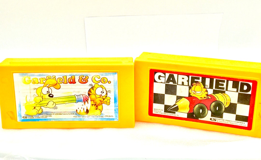 Gorgeous Collectible and Vintage Garfield Pencil Box, Orange. - Etsy