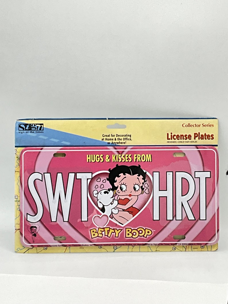 Gorgeous Collectible and Vintage Betty Boop Car Plate, Lice Plate, Swt ...